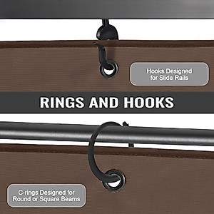 COWVIE 4-Panel 12' x 12' Gazebo Replacement Curtains, Patio Privacy Sidewalls with Double Zipper, Replacement for Outdoor Gazebo Canopy (Curtain Only)