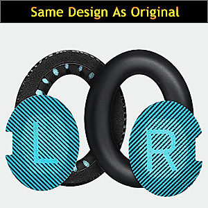 BINGLE Upgraded QC25 Replacement Ear Pads for Bose Sound Insulation Bose Quietcomfort 25 QC15 QC25 QC2 QC35/Ae2 Ae2i Ae2w/ SoundLink & SoundTrue Around-Ear Series Replacement Ear Cushion Black