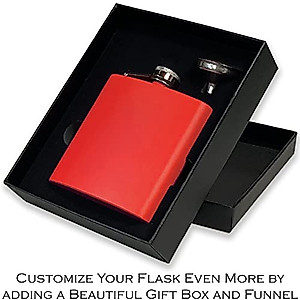 6oz Stainless Steel Flask, Cheerleading Coach, Personalized Engraving Included (Red)