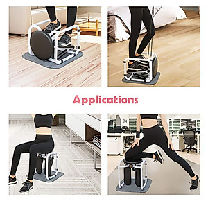 Nisorpa Fitness Stair Stepper Portable Twist Chair Stepper for Exercise with LCD Monitor and Resistance Bands Non-Slip Pedals Mini Stepper Stair Climber for Home Gym Fitness