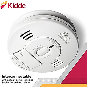 Kidde Smoke & Carbon Monoxide Detector, Hardwired Interconnect, Combination Smoke & CO Alarm with Battery Backup, Voice Alerts