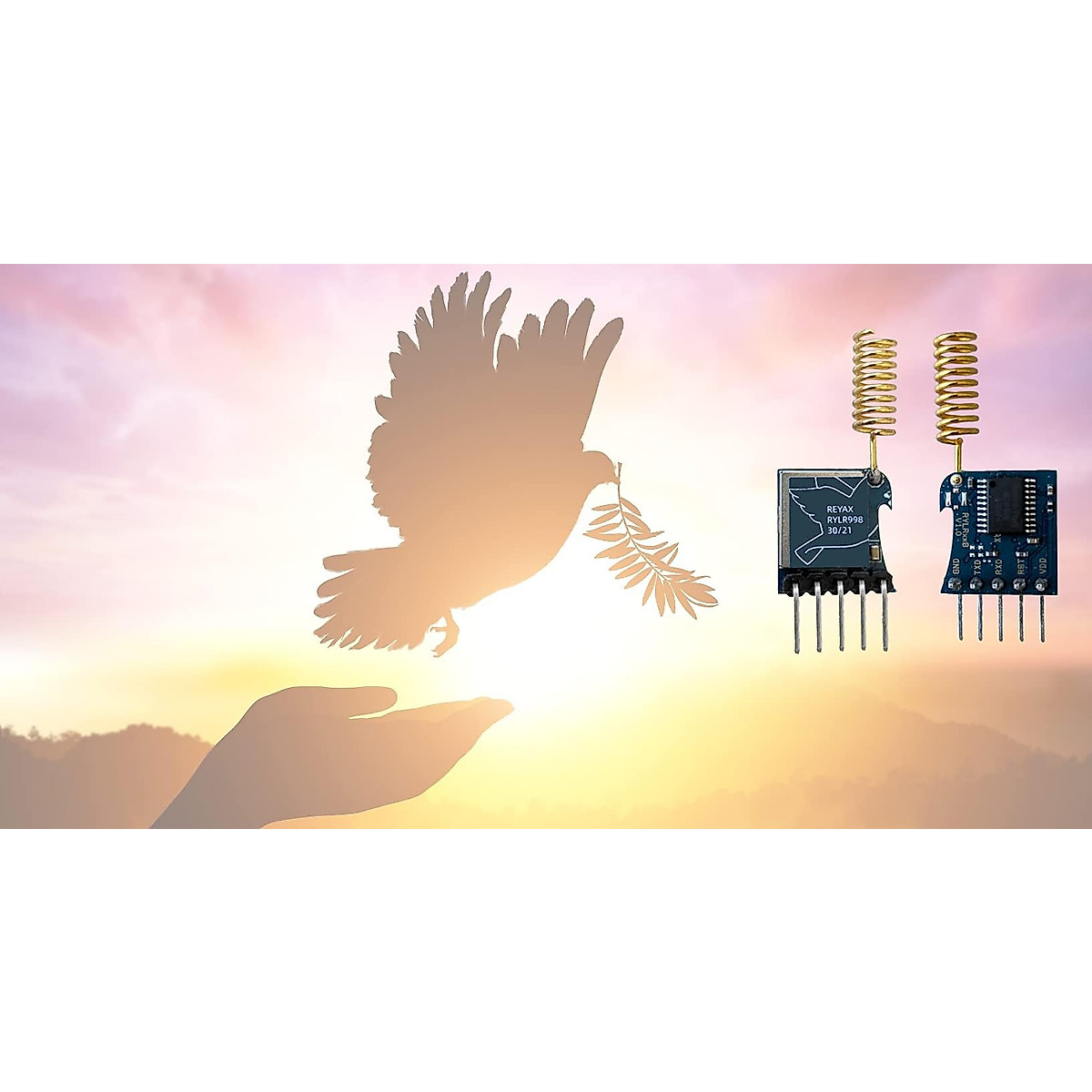 REYAX RYLR998 UART Interface 868/915 MHz Lora Module with Antenna FCC CE NCC Certification