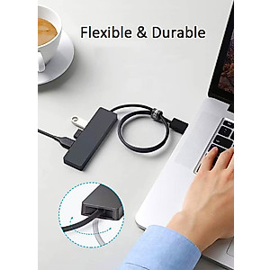 USB 3.0 Hub 4-Port 5Gbps, JUEJUEZI USB Splitter Expander for MacBook, Laptop, Xbox, Flash Drive, HDD, Console, Printer, Camera, Keyborad, Mouse, Windows 10/8, Linux, 1m/3.3ft