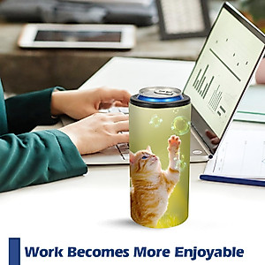 8 Pack Sublimation Can Cooler Blank Sublimation Can Holder Stainless Steel Insulated Can Cooler Sublimation Tumbler Vinly Gifts, White 12oz