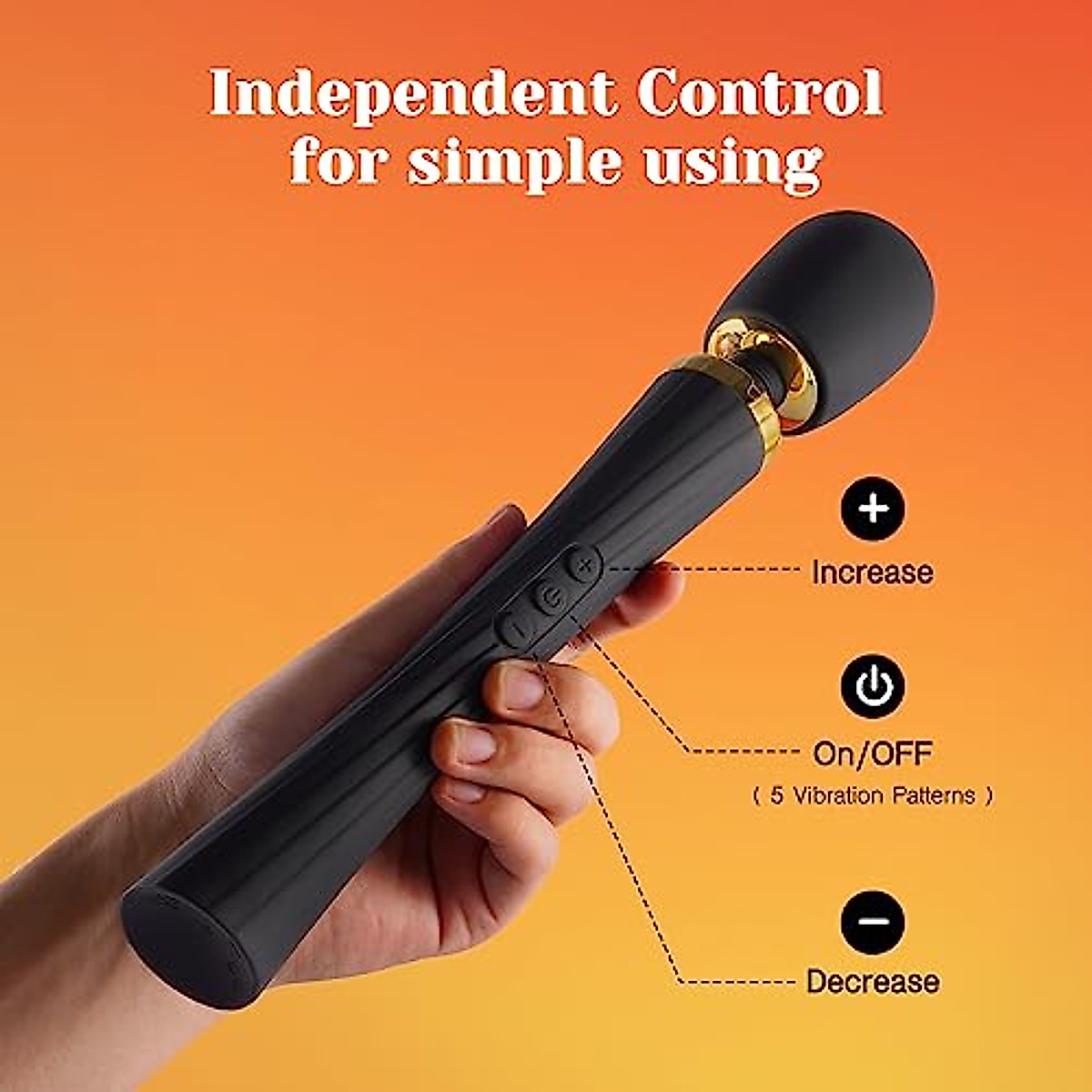 Tracy's Dog Wand Vibrator Kits for Couple, Vibrating Wand Adult Toys with 3 Attachments for Clitoral G Spot Anal Stimulation, Cordless Powerful Sex Toy for Women Partner Play with 5 Modes & 3 Speeds