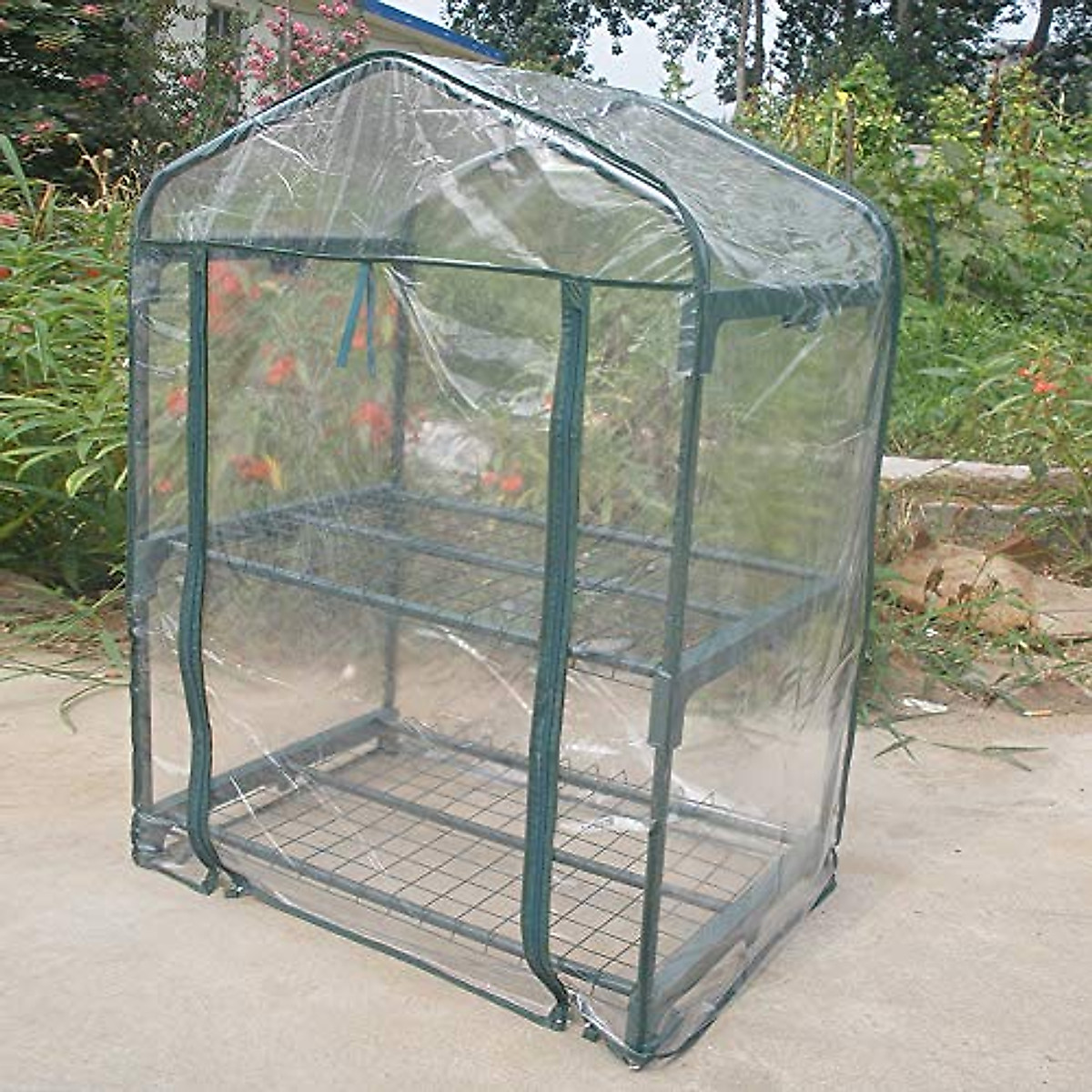 Portable Greenhouse Instant Pop-up Fast Setup Indoor Outdoor Plant Gardening Green House Canopy (Not Included The Iron Stand)
