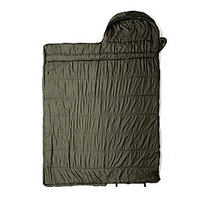 Snugpak Basecamp Ops Navigator Sleeping Bag with Compression Stuff Sack, Right Hand Zip, Olive
