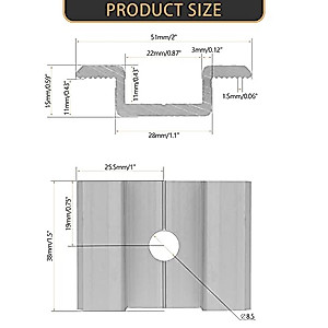 Biaungdo 6 Pcs Solar Panel Mid Clamps, Aluminum Solar Panel Brackets Roof Solar Mid Clamp Mounting Accessories Solar Mid Clamp for Solar Panel Mounting(1.06 Inch)