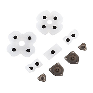 eXtremeRate 9 in 1 Replace Repair Parts, Silicone Rubber Conductive Pad for ps4 Controller JDM-001/011