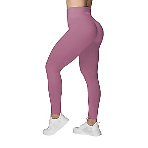 Sunzel Scrunch Butt Lifting Leggings Women High Waisted Seamless Workout Leggings Gym Tights Tummy Control Yoga Pants Bordeaux
