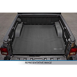 SMARTLINER K0167 Truck Rugged Rubber Bed Liner Mat for 2015-2022 Ford F150 SuperCrew Cab F-150 Black