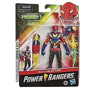 Power Rangers Beast Morphers Beast-X King Red Ranger 6-inch Action Figure Toy inspired by The TV Show