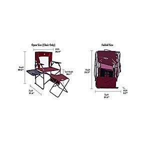 GCI Outdoor 3-Position Director's Chair with Ottoman