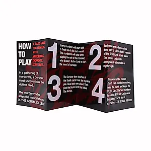 SERIAL KILLER - STARTER BOX - MAIN GAME - Hilariously Dark Card Game for ADULTS with Murderous Thoughts Sometimes -Murder Mystery - Fun and Easy to Play – Original Halloween Party Games Horror Games