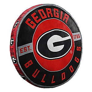 The Northwest Company NCAA Georgia Bulldogs Round Cloud Pillow, 15", Team Colors
