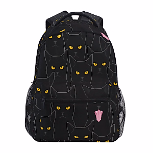TropicalLife Funny Animal Cat Pattern Backpacks Travel Laptop Backpack Elementary Book Bag Casual Daypack for Teen Girls Boys Women School