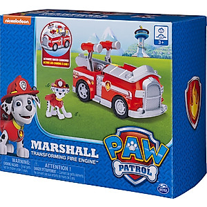 Paw Patrol Marshall's Transforming Fire Truck with Pop-Out Water Cannons, for Ages 3 and Up