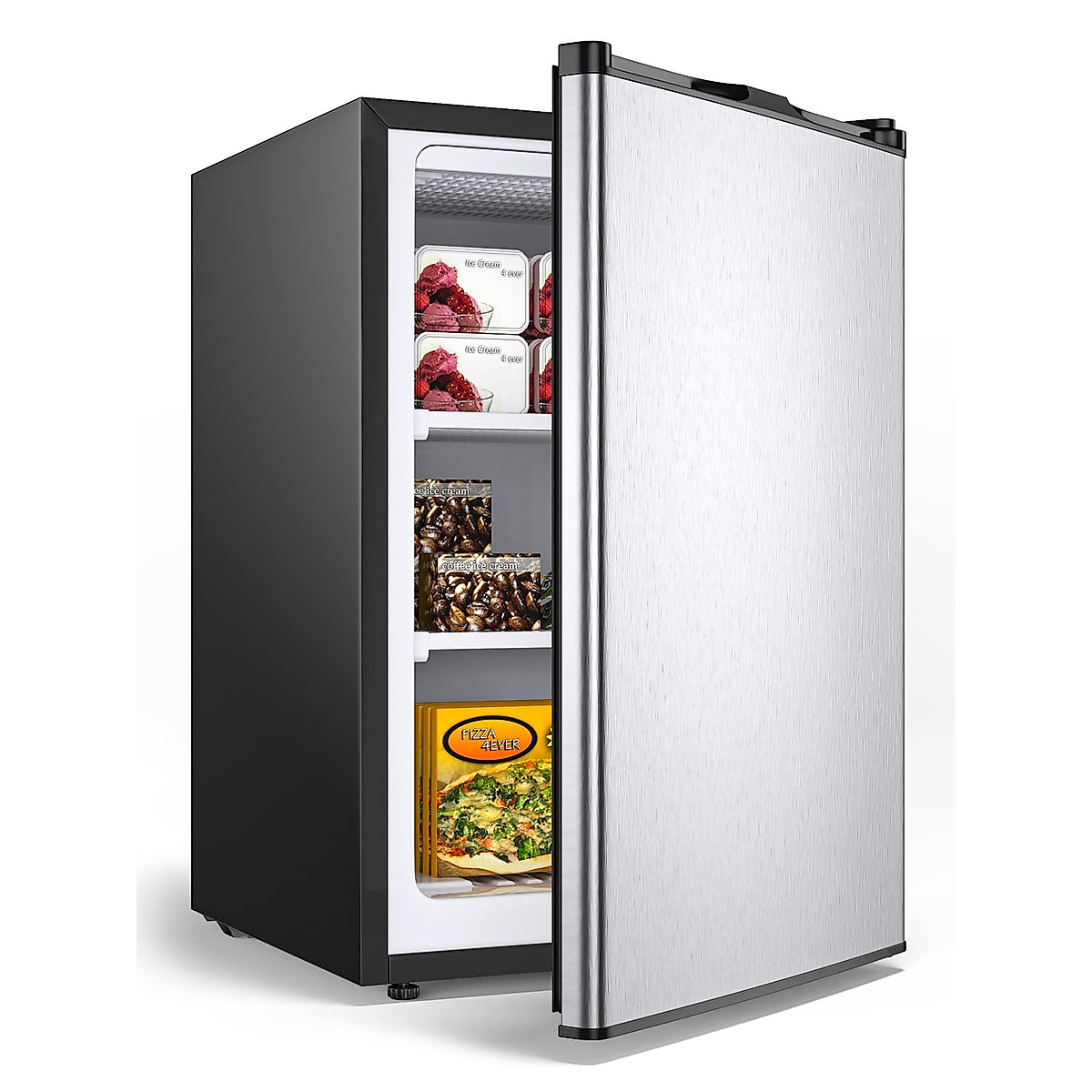 HOMGX Compact Upright Freezer, Mechanical Control Freezer w/7 Grade Adjustable Thermostat, EP23796 Upright Freezers