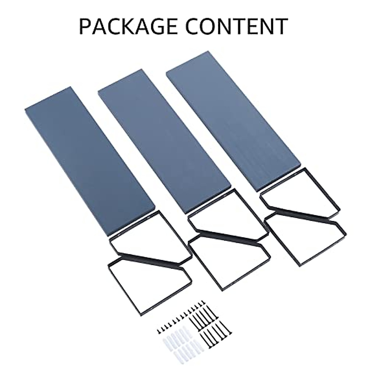 TFER Floating Wall Shelves for Bedroom/Bathroom, Set of 3, Hanging Shelf for Living Room/Kitchen/Laundry Room, Wall Mounted Shelves, Rustic Wood Shelves Great Value Halloween Decoration | Grey