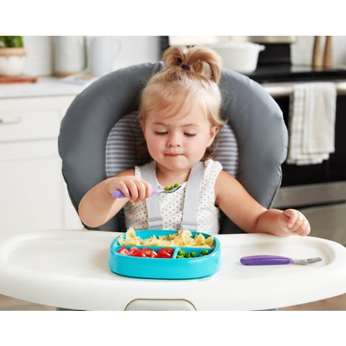 Gerber Nuk Stainless Steel Tip Kiddy Cutlery Set,(Purple)