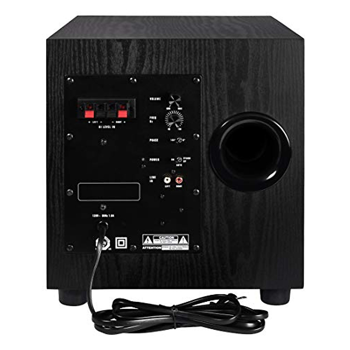 Elac SUB1010 120 Watt 10" Powered Subwoofer, Black, SUB1010-BK