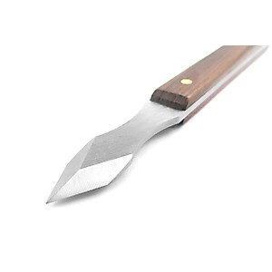 EIQOCCA Mikov V2003011 Dual Bevel Marking Knife with Finger Indents 0.100-Inch-Thick Blade 1/2 Inch Wide 1-7/8 Long with Rosewood Handle Stainless Steel Hardened to HRC 57