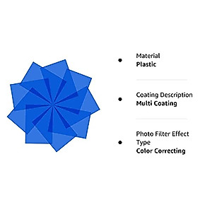 Pangda 9 Pack Gel Filter Colored Correction Gel Light Filter Transparent Color Film Plastic Sheets, 11.7 by 8.3 Inches (Blue)