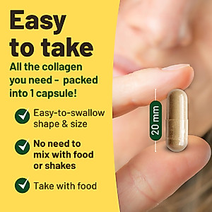 Vegan Collagen Supplements with Biotin for Hair, Skin, Nails & Joints - 2 Months Supply. Cruelty Free Plant Based Collagen Vegan, Vegetarian Collagen Booster Pills for Women and Men