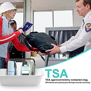 Carachanone 12 PCS Clear Travel Bag for Toiletry, Multipurpose Storage Transparent Cosmetic Bags Bulk for Women Men, Makeup Organizer TSA Approved Luggage Pouch - Black, Small