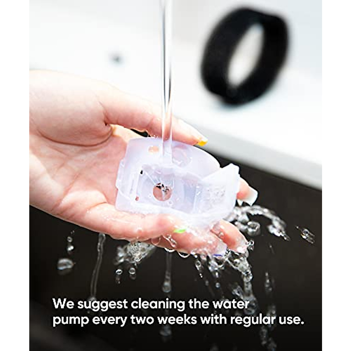 OlarHike Replacement Pump for Pet Drinking Fountains Compatible with Stainless Steel Pet Fountain Only, Dog and Cat Water Dispensers Pump