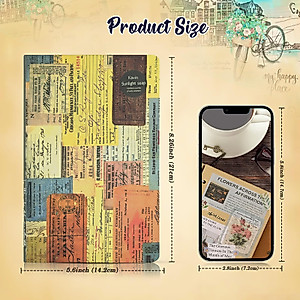 4 Pack Travel Journal, Journal for Women Men Gift, Vintage Journal with Retro Page for Writing, Hardcover Cute Notebook, Aesthetic Diary Notebook Junk Journal Set, Scrapbook Journal, 5.6" X 8.3"