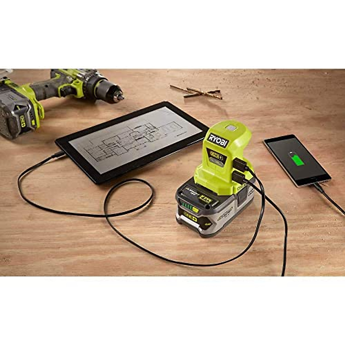 RYOBI P743 18-Volt ONE+ Lithium-Ion Portable Power Source