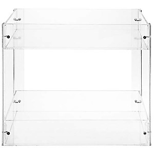 MyGift 2-Tier Clear Acrylic Desk Organizer Document Tray, Home Office Desktop Paper Tray