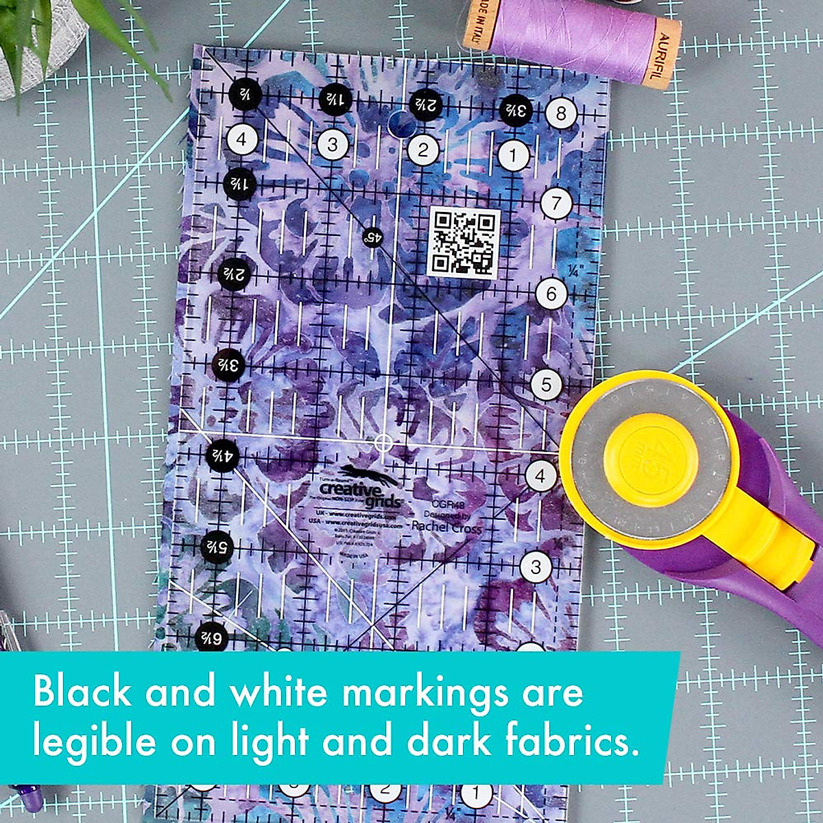 Creative Grids Quilt Ruler 4-1/2in x 8-1/2in - CGR48