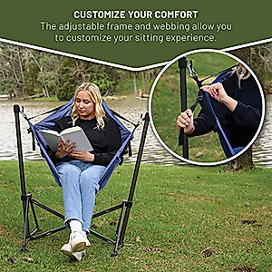 Timber Ridge 7.48" x 39.37" Padded Portable Folding Hammock Chair, Blue