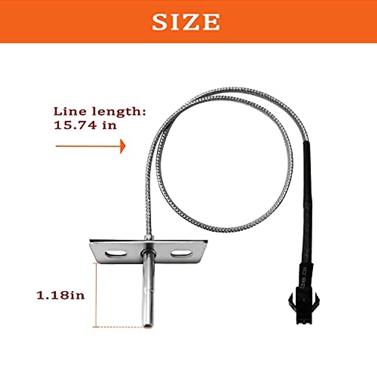 Replacement RTD Temperature Sensor Probe for Pit Boss P7 Series Vertical Smoker, BBQ PB-39P350 Part, Temperature Probe Sensor