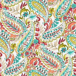 DYTXIII Patio Outdoor Cushion Cover Slip Cover W45 x D18 x H3 Inch with Zipper for Bench Loveseat Furniture, UV Protection Cushion Covers Replacement Covers 1 Pack, Pretty Paisley(Covers ONLY)