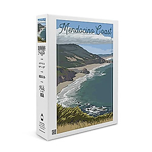 Mendocino Coast, California, Coast Scene (1000 Piece Puzzle, Challenging Jigsaw Puzzle for Adults, Made in USA)