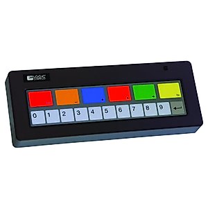 Bematech KB1700U-A-BK KB1700 Series 17 Key Programmable Keypad, USB, Legend Sheet A, Black