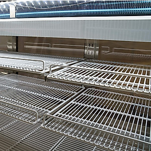 PEAKCOLD Small Curved Glass Deli Case; Meat or Seafood Display Showcase; 48" W