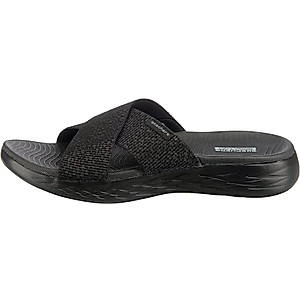 Skechers womens On-the-go 600 - 16259 Slide Sandal, Black, 7 US
