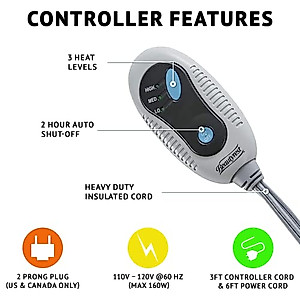 Beautyrest Reversible Sherpa to Fleece Electric Wrap Poncho Blanket Shawl Wearable, Auto Shut Off, Virtually Zero EMF, Multi Heat Setting, UL Certified, Machine Washable, Tan 50" x 64"