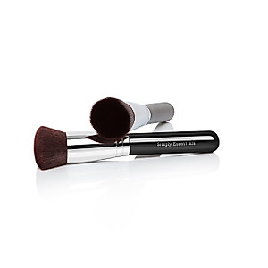 BEST ROUND KABUKI MAKEUP BRUSH for Liquid, Cream Mineral, & Powder Foundation & Face Cosmetics - Prime Quality Design - Carrying Case & E-Book Included