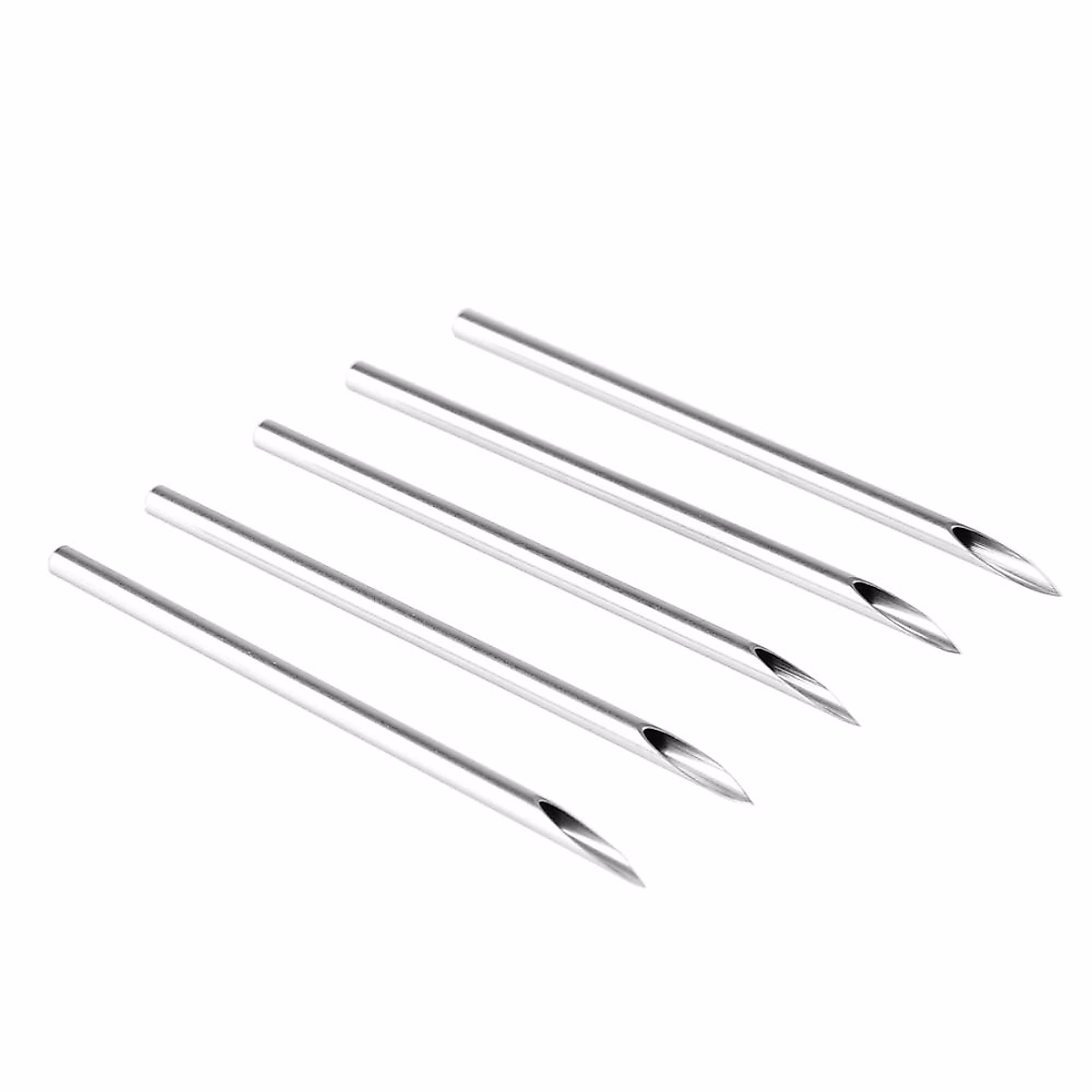 Chrontier 50PCS Body Piercing Needles 16G 1.2mm Gauge Sterilized Surgical Steel For Ear Nose Lip Navel Belly Tongue Nipple Eyebrow Labret Piercing Tool Supply