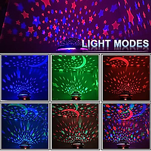 Star Night Light Projector for Kids Bedroom with Timer & Remote Control, Nightlights Lamp with 8 Colors Options 3 Levels of Brightness, Sleep Helper Gift Toys for 2-10 Year Old Girls Boys (Pink)