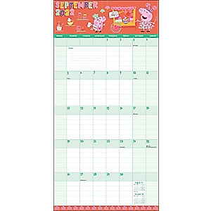 Peppa Pig 17-Month 2022-2023 Family Wall Calendar