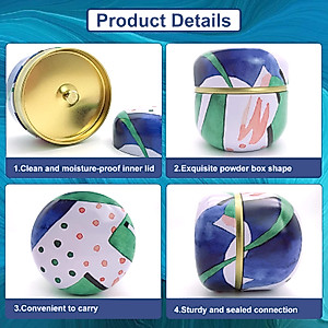 BBKON Large Powder Puff for Body Powder with Powder Container, Soft Powder Puff and Dusting Powder Travel Case (Romantic Cherry Blossoms)