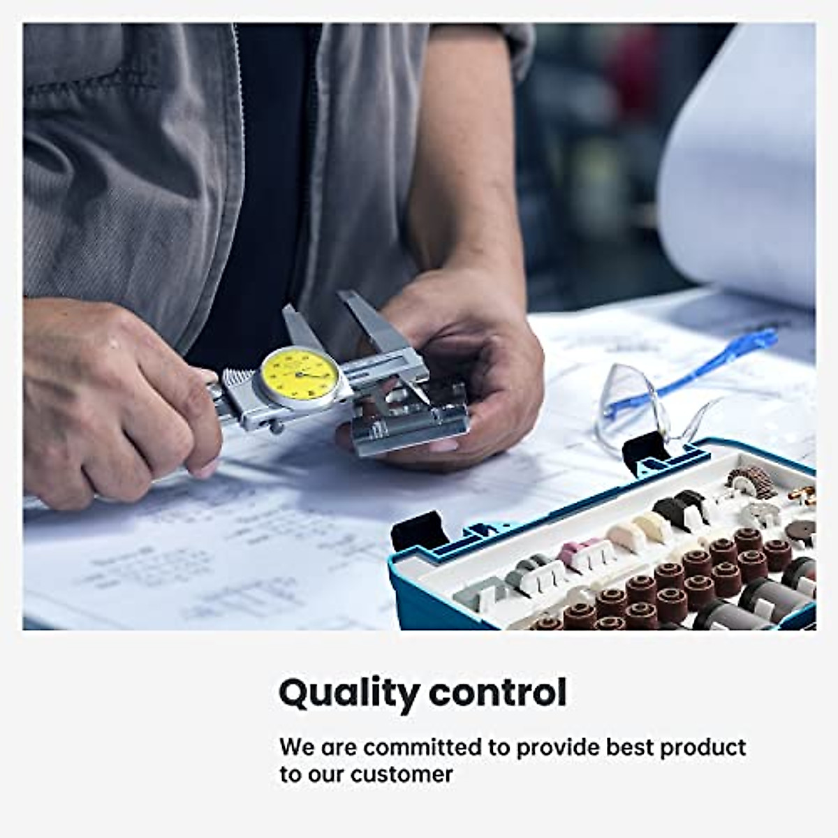 Tilswall Rotary Tool Accessories Kit 420pcs, 1/8", 3/32" and 1/16" Collets Shank Electric Grinder, Universal Fitment with Carrying Case for Cutting, Grinding, Sanding, Drilling, and Polishing