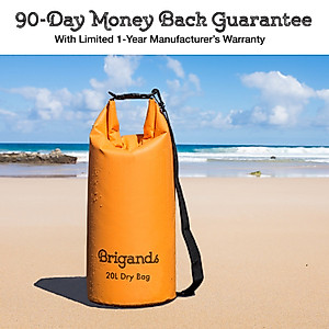Brigands Waterproof Dry Bag with Phone Case, 20 Liter