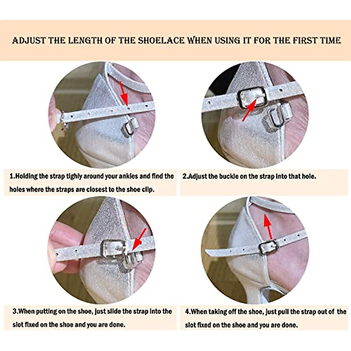 TRIWORIAE - Women/Girl Ballroom/Latin/Standard Dance Shoes Sandals Silver Suede Sole Indoor 8